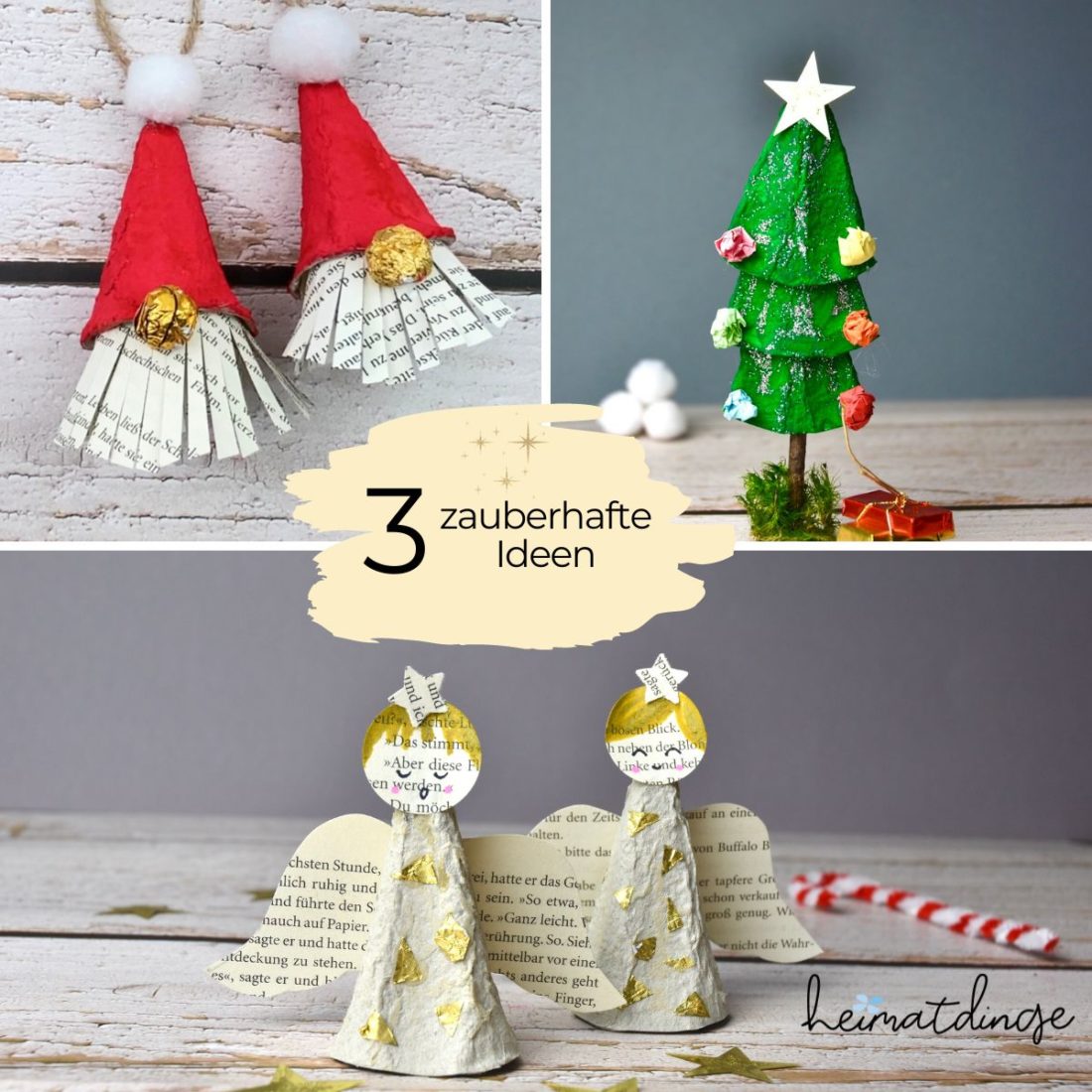 Weihnachten: Basteln mit Eierkarton – Heimatdinge