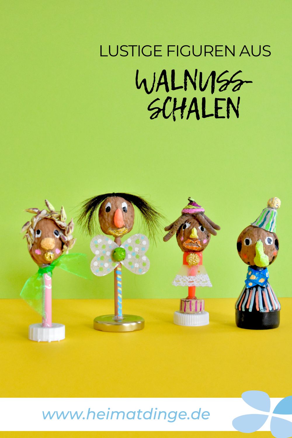 Upcycling Idee für Kinder: Lustige Walnuss-Figuren aus Müll basteln ...