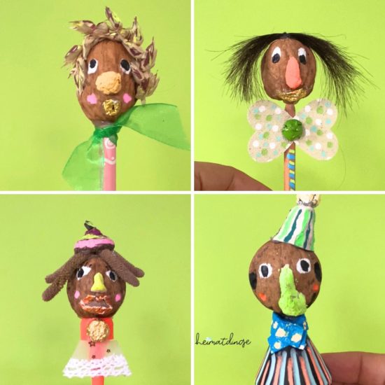 Upcycling Idee für Kinder: Lustige Walnuss-Figuren aus Müll basteln ...