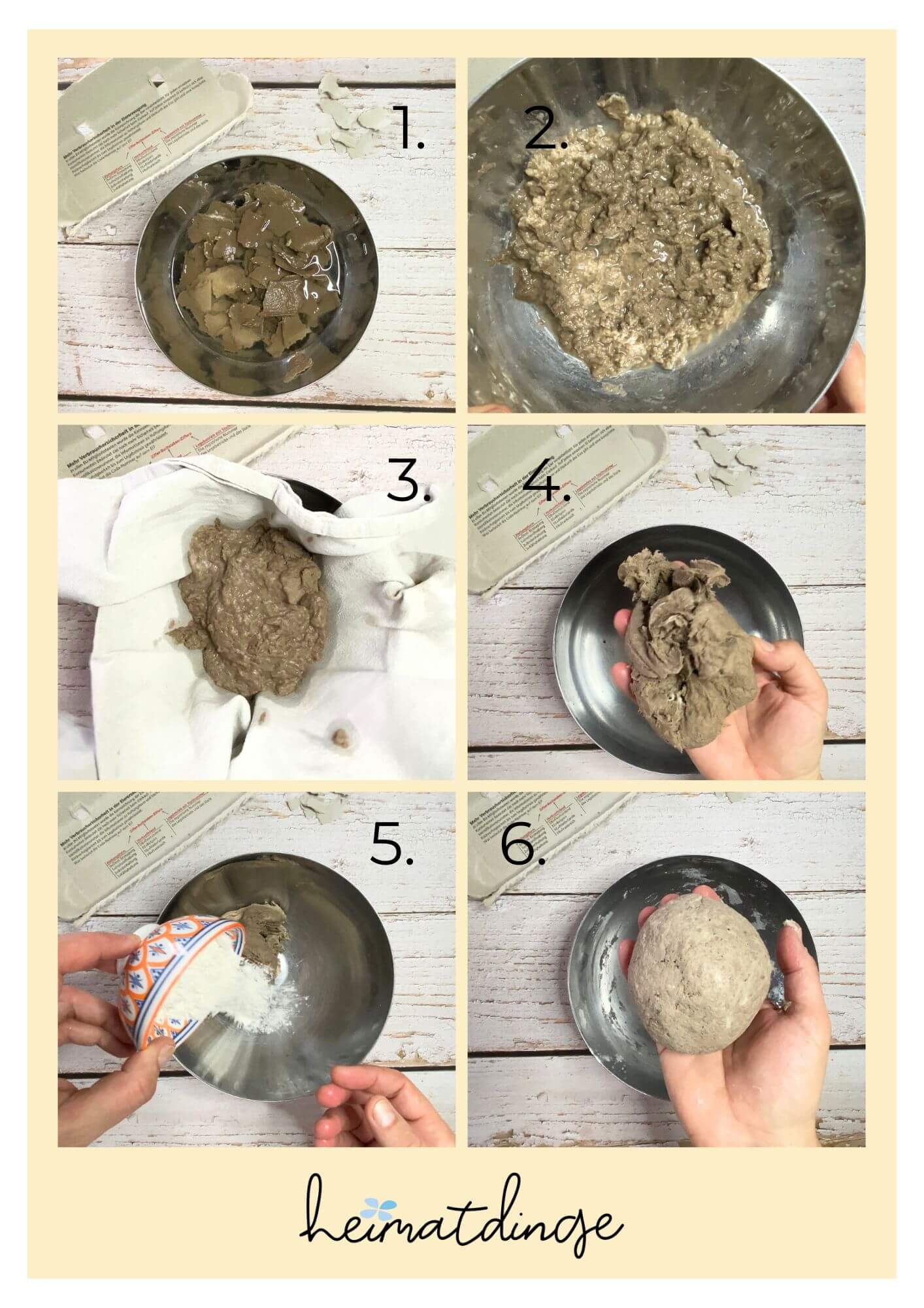 Pappmaché aus Eierkarton selber machen