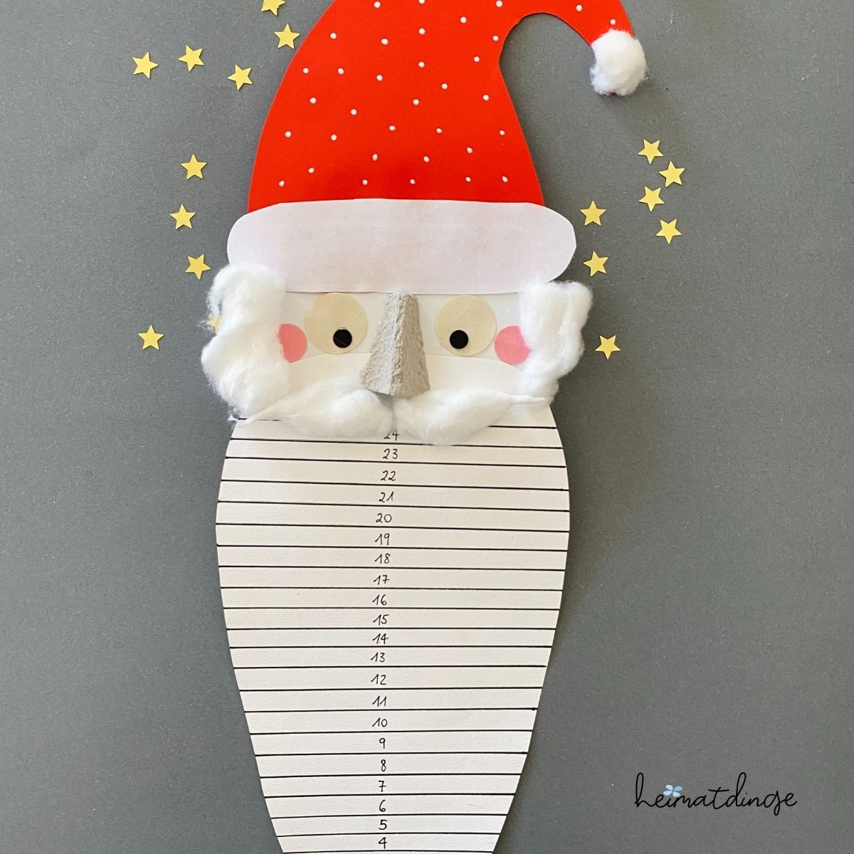 Kostenlose Weihnachtsvorlage für einen Weihnachts-Countdown – Heimatdinge